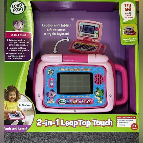 Leapfrog | Toys | New Leap Frog 2 In Leaptop Touch Screen Tablet Pink ...
